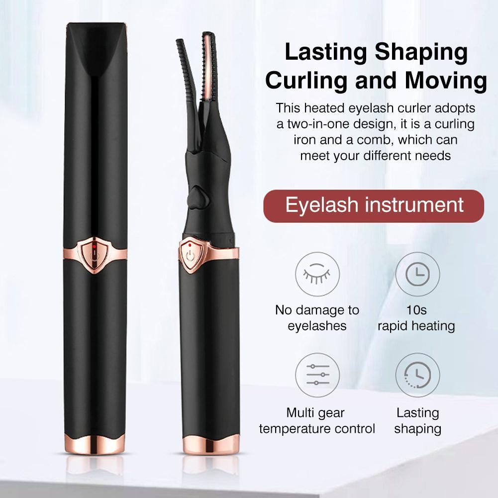 Eyelash Curler Portable Electric 3 Temperature Modes Heated Eyelash ...