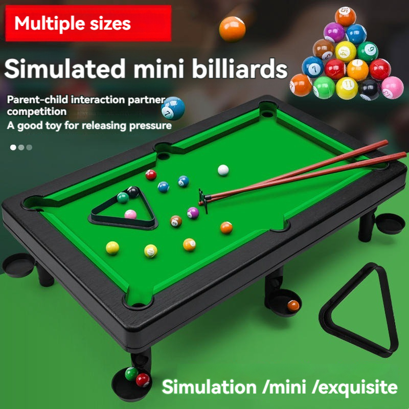 Mini Pool Tablefor Kids Boy, Portable Tabletop Billiards Game with Cue Balls, Sticks, Chalk ...
