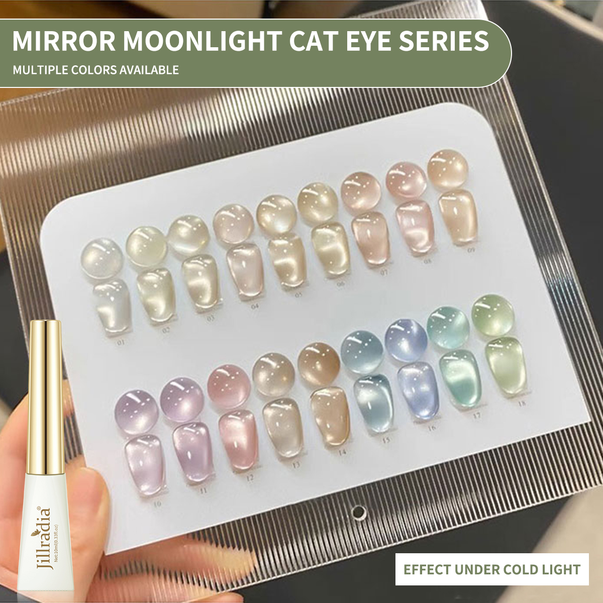 1Pc 10Ml 18colors Mirror Moonlight Cat Eye Magnetic Gel Polish Set with ...