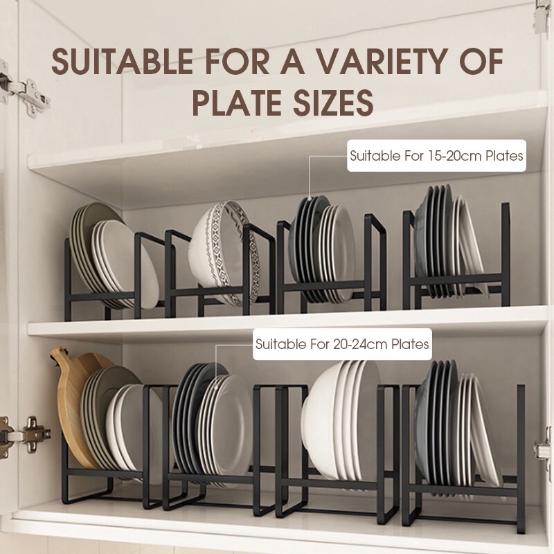 1pc/drawer Dish Storage Rack Plate Rack Holder Cabinet Kitchen Dish ...