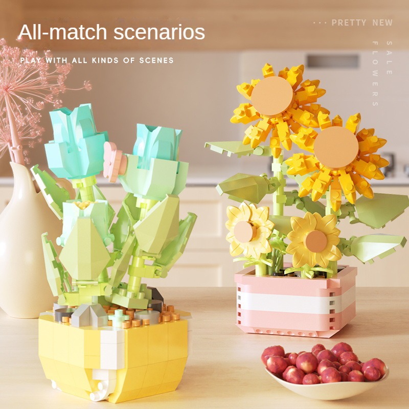 [Special Affordable] Exquisite Preserved Flowers, Cute Mini Building ...