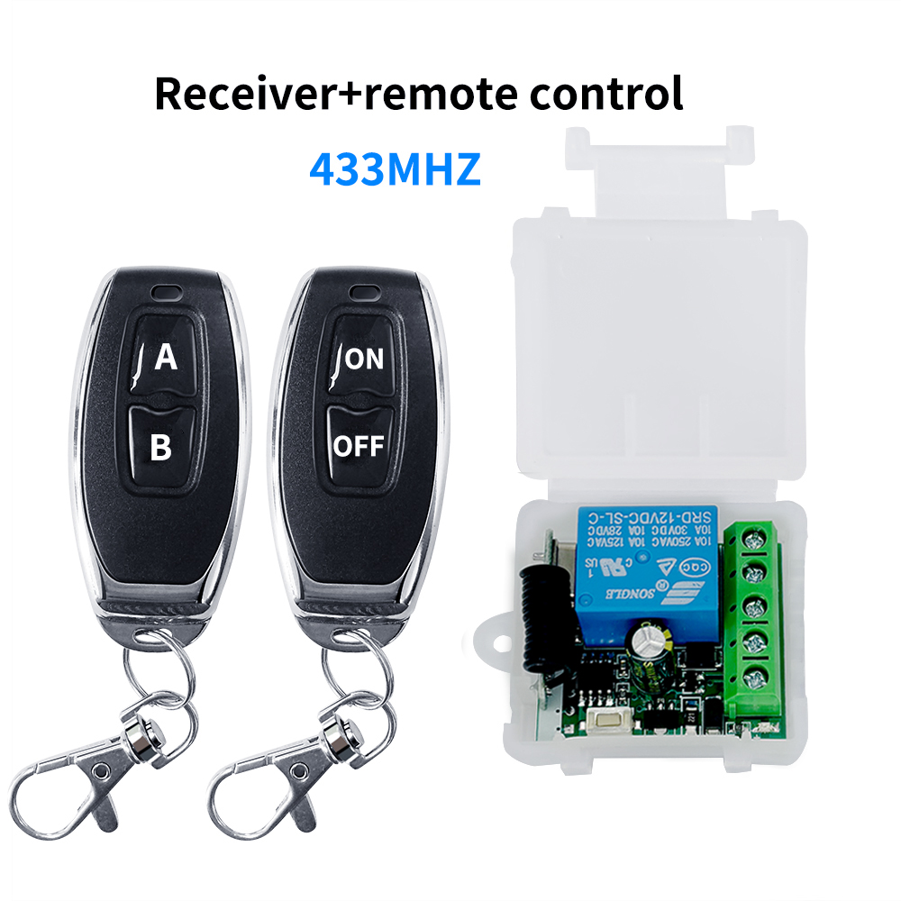 RF 433Mhz Wireless Remote Control Switch Relay DC 1CH Receiver Module ...