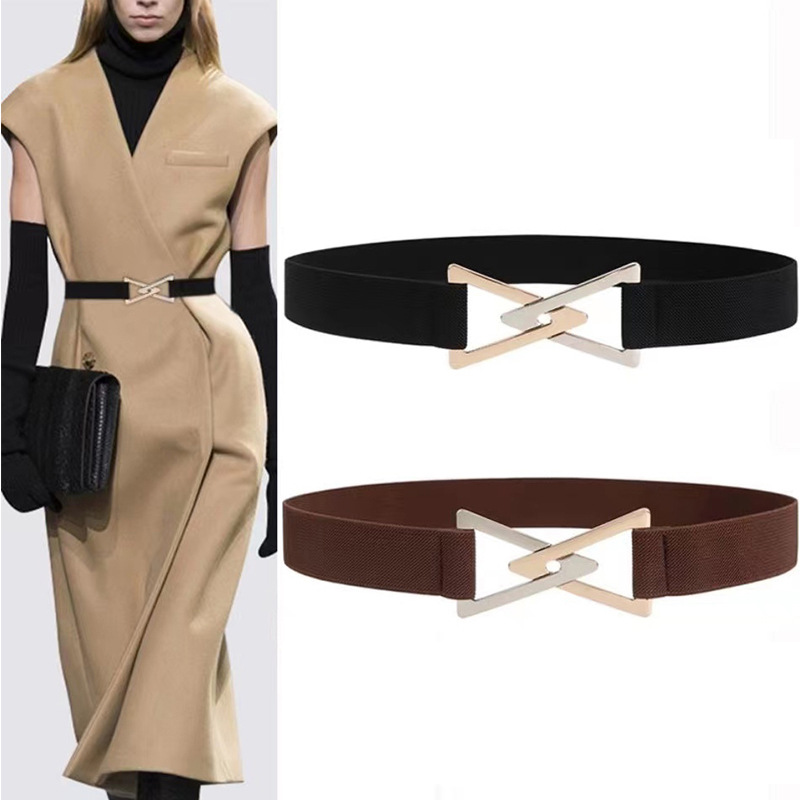 Fashion Elastic Belts Women Decorative Waistband Waist Strap Triangle ...