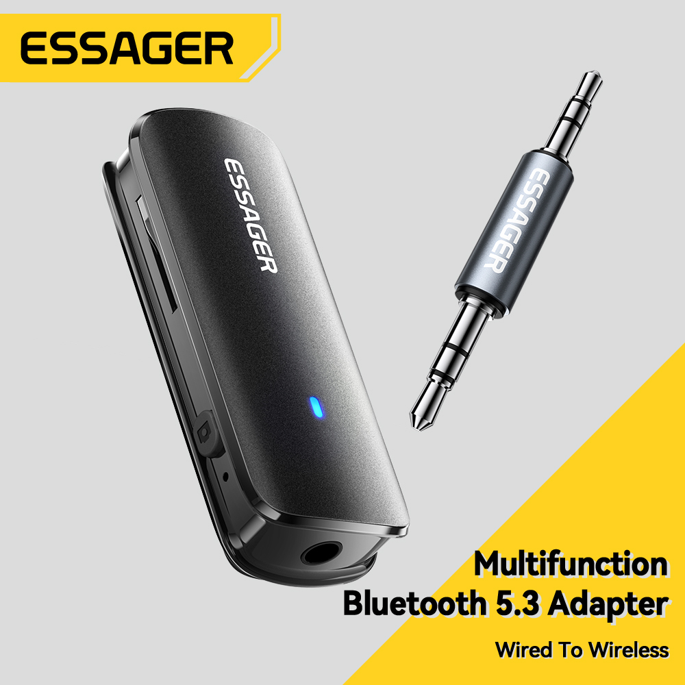 Essager Multifunctional Bluetooth 5.3 Adapter Type-C 3.5mm Audio Cable ...