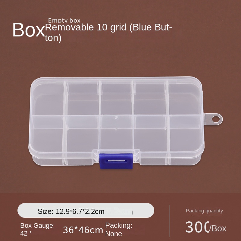 Transparent Pp Plastic Button Organizer Multi Compartment Packaging ...