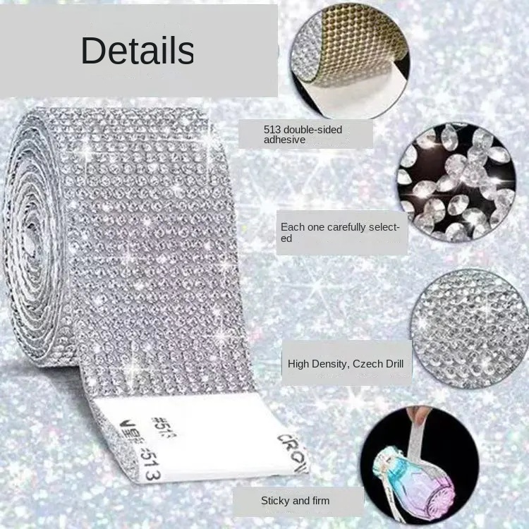 1yard Self Adhesive Diamond Strip Diy Rhinestone Adhesive Backing ...