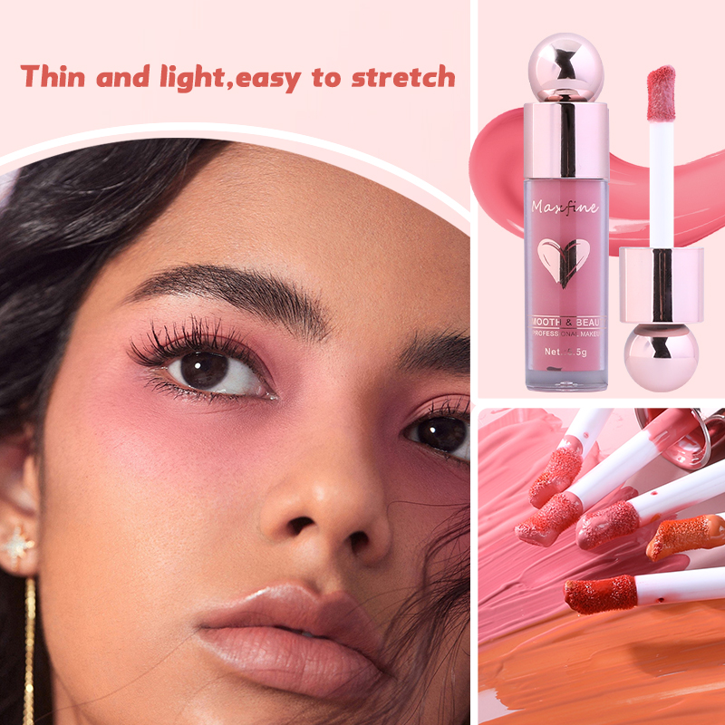 5 Colors Soft Pink Gel Blush, Cheek Liquid Blush, Light, Long-Lasting ...