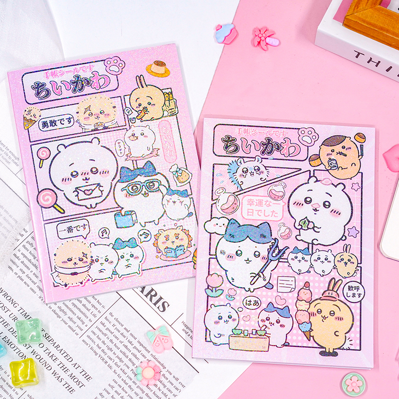Chiikawa Japanese Sticker Book ins Cute Small Animal Handbook Stickers ...