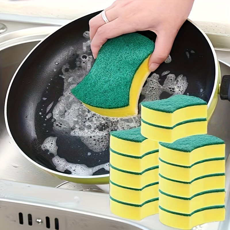 1Pc/20Pcs Multi-Purpose Double-Faced Sponge Scouring Pads Dish Washing ...