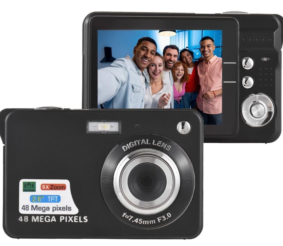 48MP Shooting Memory Card Included Ultra Thin Compact Digital Mini ...