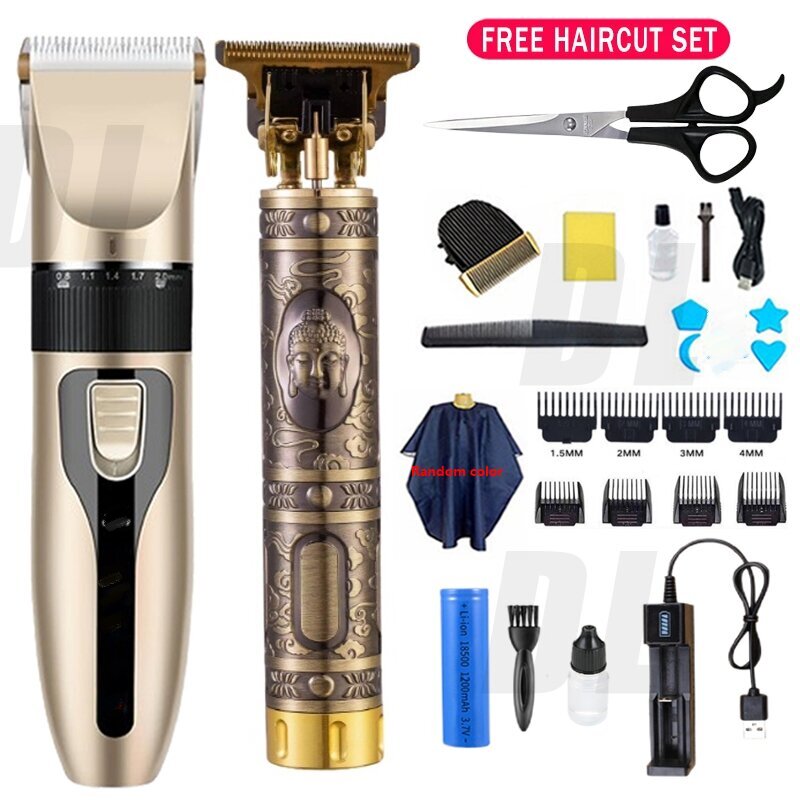 Professional Electric Hair Clippers Rechargeable Razor Trimmer ...