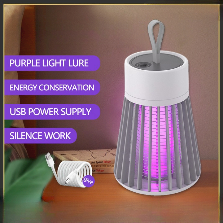 USB Rechargeable Mosquito Trap Killer LED Light / Electric Shock Bug ...