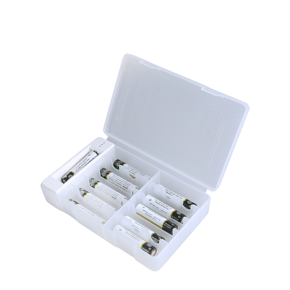 POWERKAN AA AAA Battery Charge Tester LED Display Diagnostic Battery ...