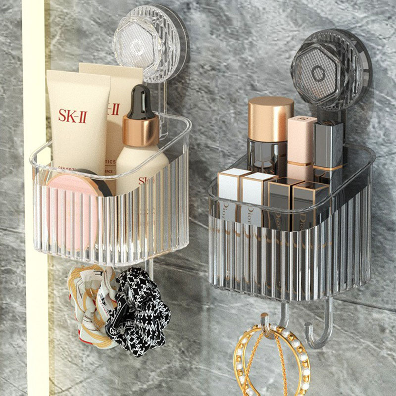 1Pc Rotating luxury suction cup storage rack bathroom storage rack ...