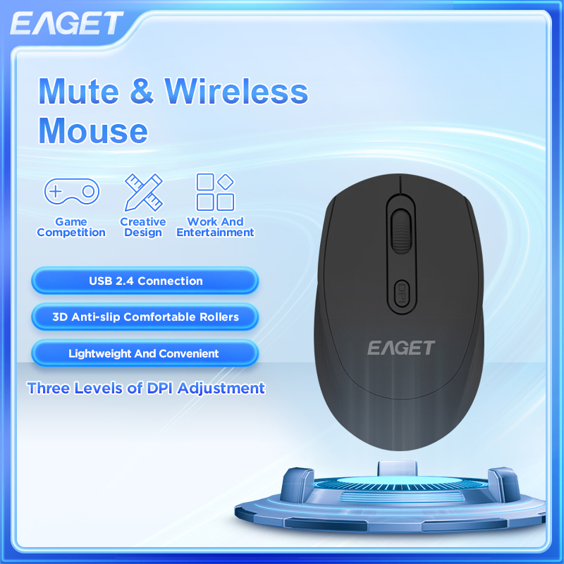 EAGET 2.4GHz Wireless Mouse Type-c Interface Rechargeable Suitable ...