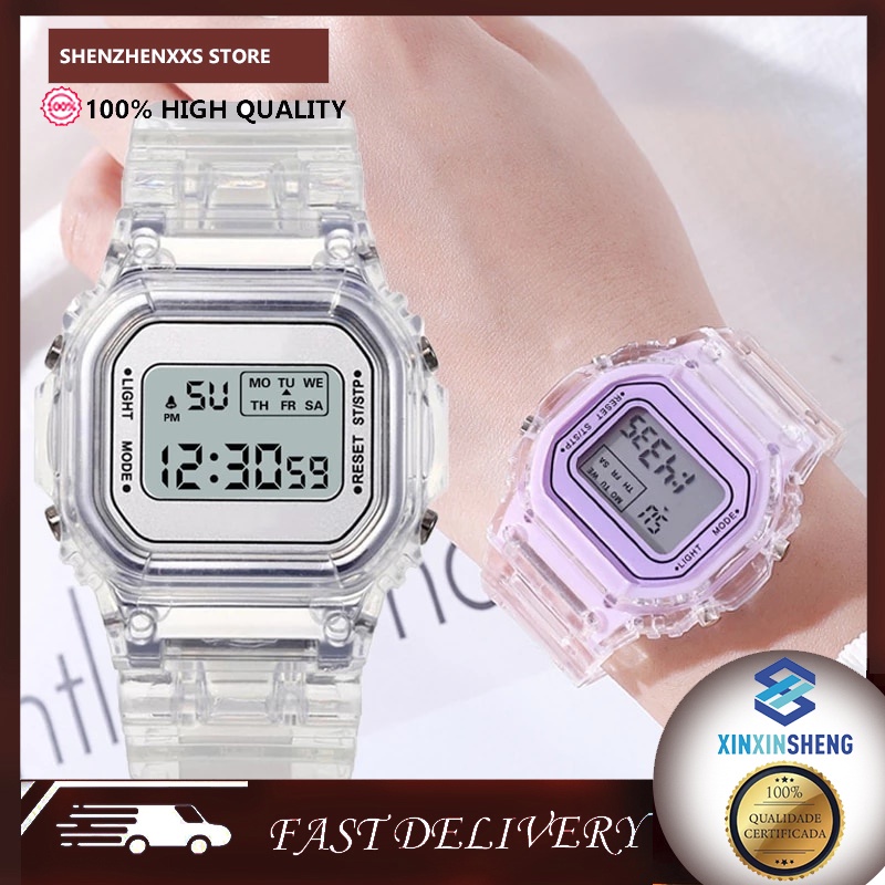 Same Style Classic Small Square Watch Transparent with High-Appearance ...