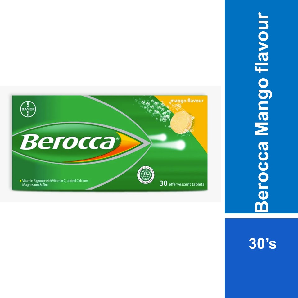 Berocca Flavour Effervescent Tablet - Mango (30's) | Shopee Malaysia