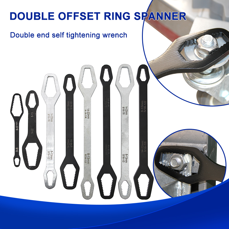 3 -17 mm/8 -22 mm Multi-function Double-head Spanner hexagon double-head spanner self-tightening ...