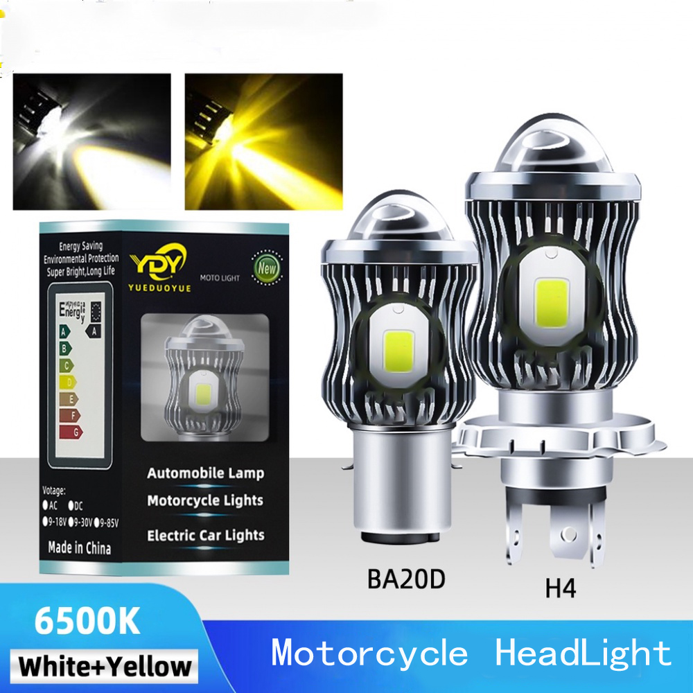 10000Lm H4 LED Moto BA20D LED motorcycle headlight lamps csp lens white ...