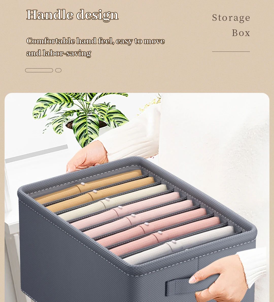 1pc 6/7/9 Grids Clothes Storage Box Shirt Storage Box Compartment ...