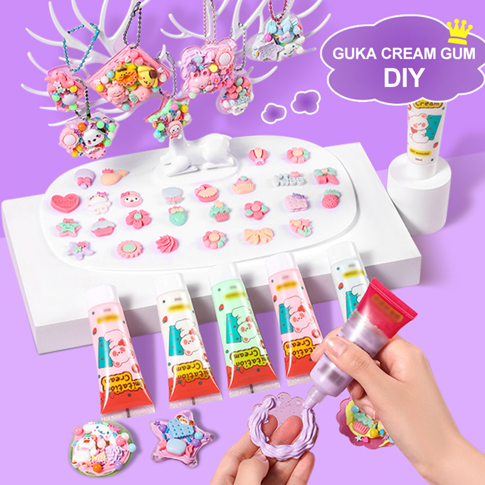 Cream Guka Set Sticker Toy DIY Gupan Hand Book Children's Toy Gift Box ...