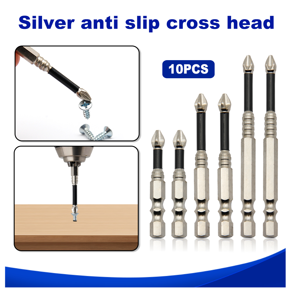 10PCS 50MM/70MM/90MM ultra hard hexagonal handle anti slip cross ...
