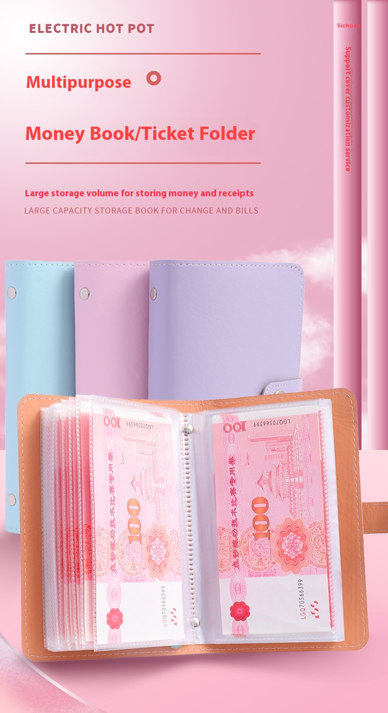 100Grid Dollar Savings Challenge Book Waterproof Leather Binder|Money ...