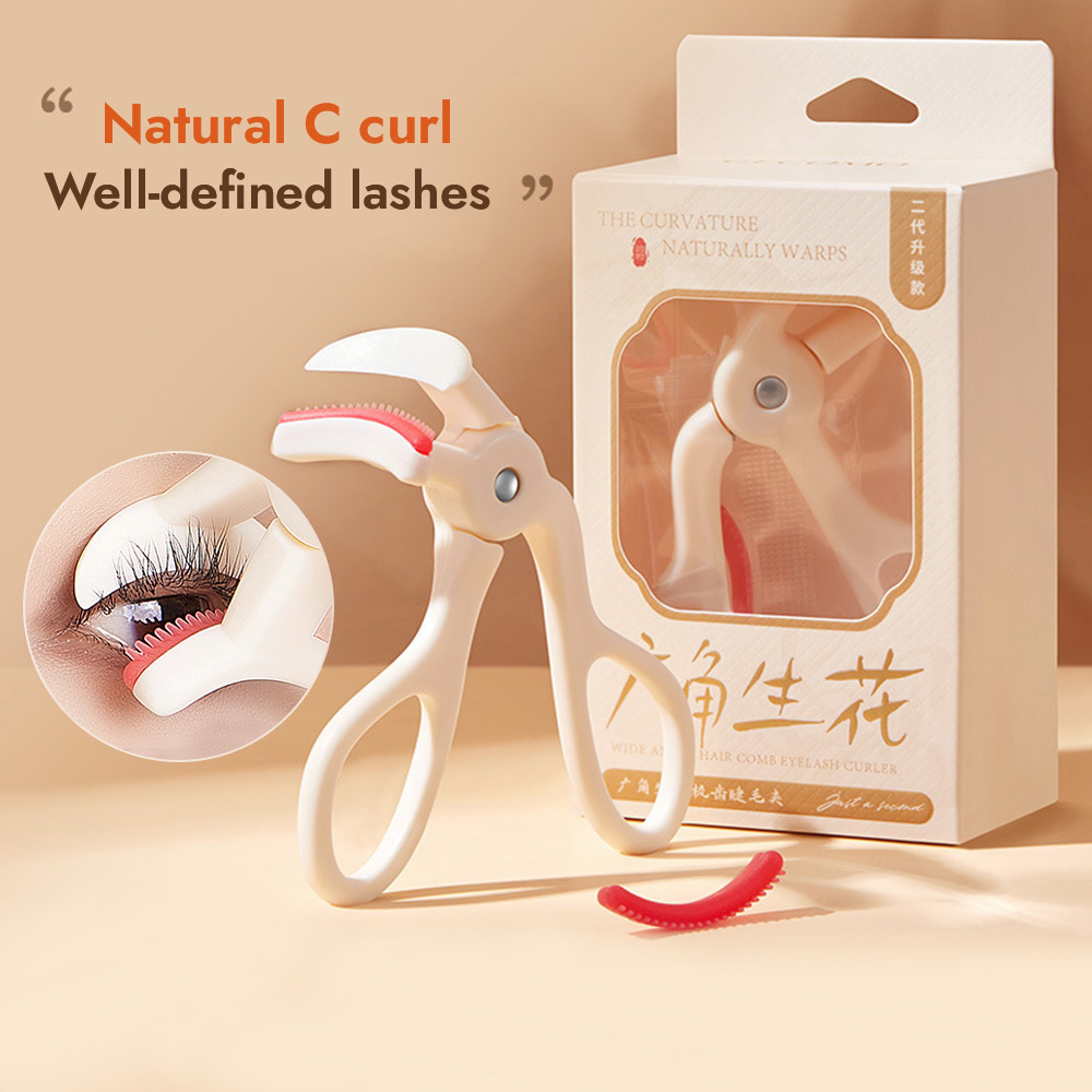 GECOMO Wide-angle Eyelash Curler With Flower Comb Portable Long-lasting ...