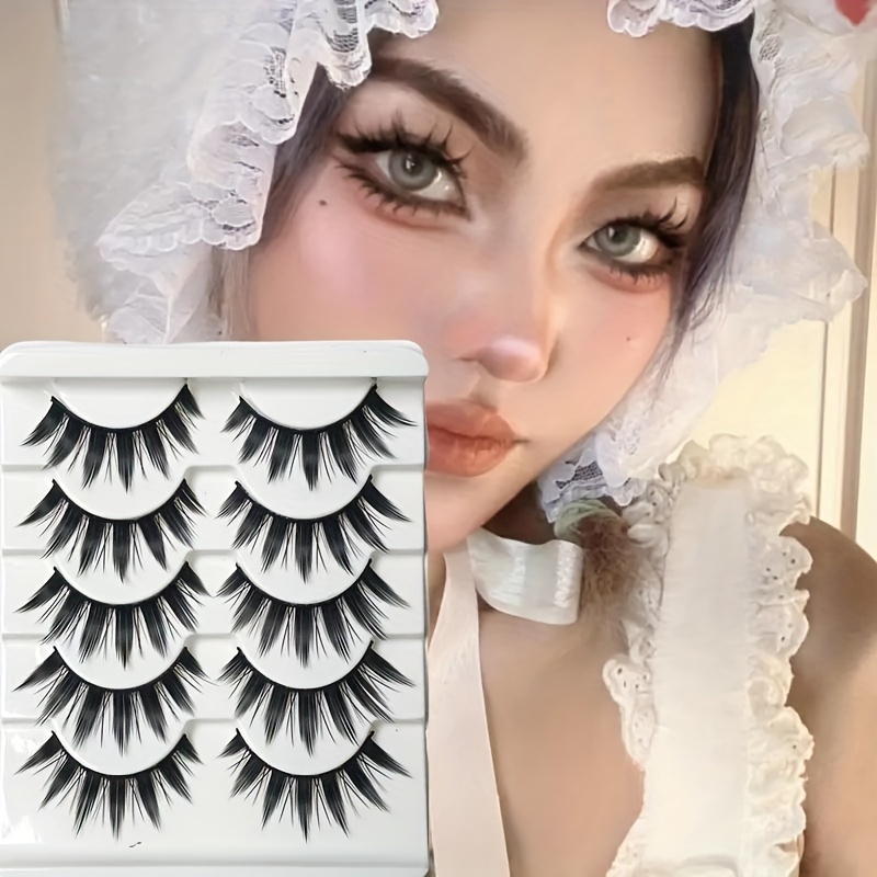 5 Pairs Of 3D False Eyelashes, C Volume, Comfortable, Mixed Style ...