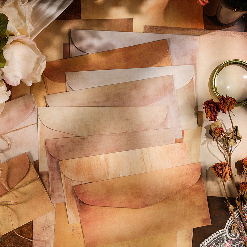 Vintage Envelopes & Stationery Set 10pcs - Nostalgic High-Quality Paper ...