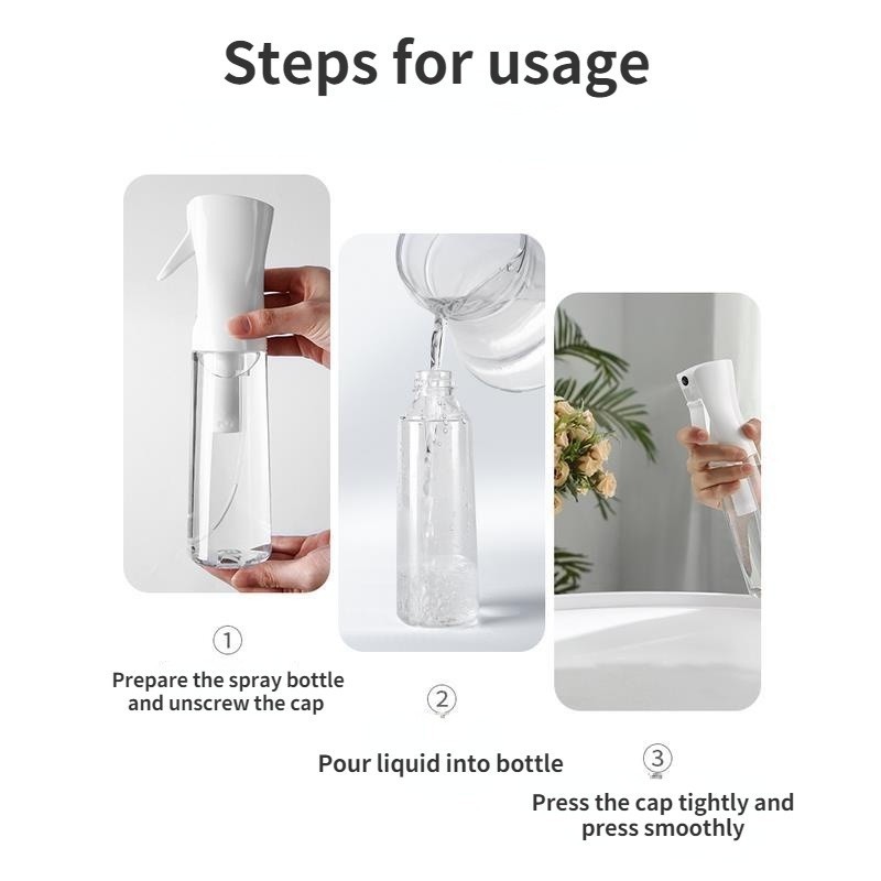 Spray Bottle 200ml 300ml 500ml Continuous Spray Alcohol Atomizer ...