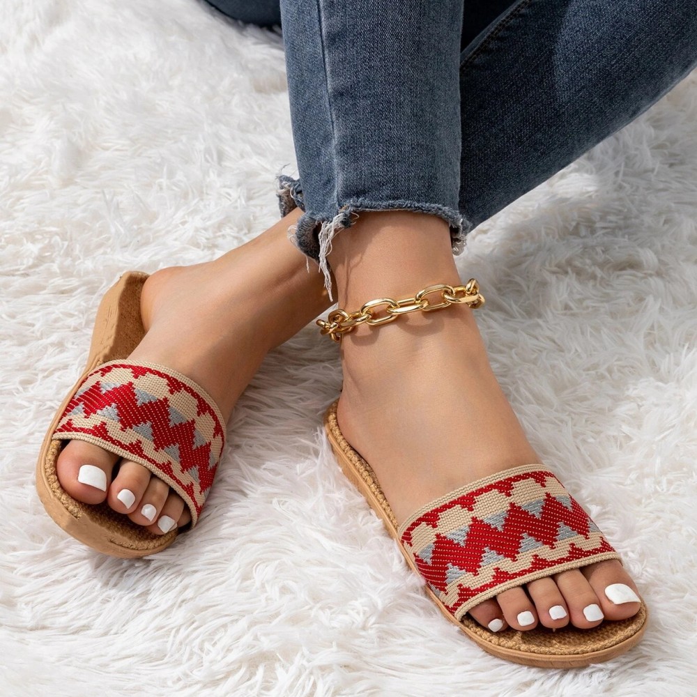 Four Seasons Linen Slippers For Women Home Furnishings, Summer Couples ...