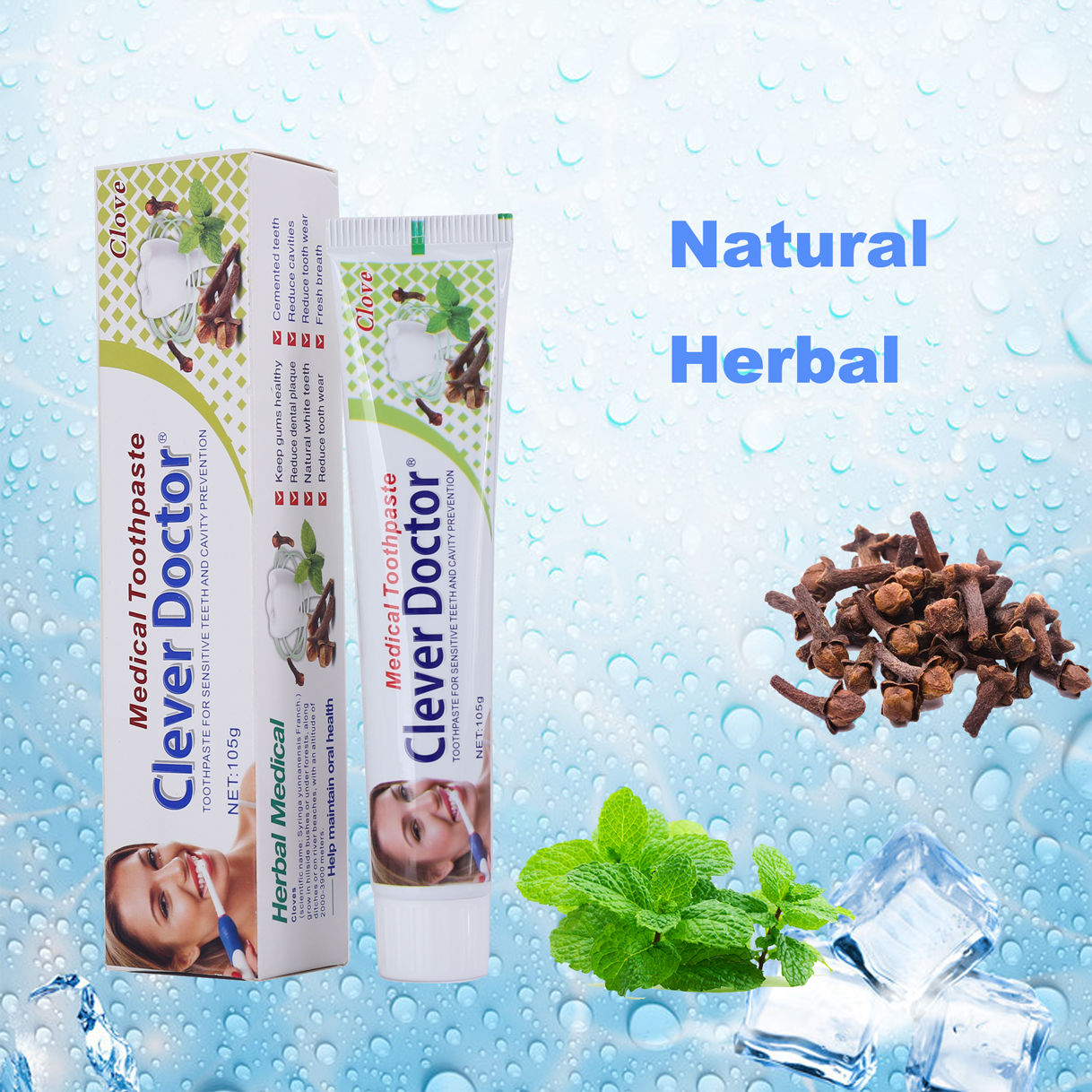 105g Medical Toothpaste For Gum Health, Herbal Toothpaste, Fresh Mint ...