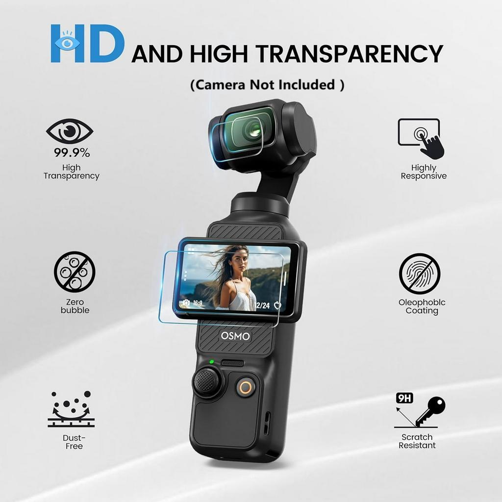 Screen Protector for DJI Osmo Pocket 3 Creator Combo,9H Hardness HD ...