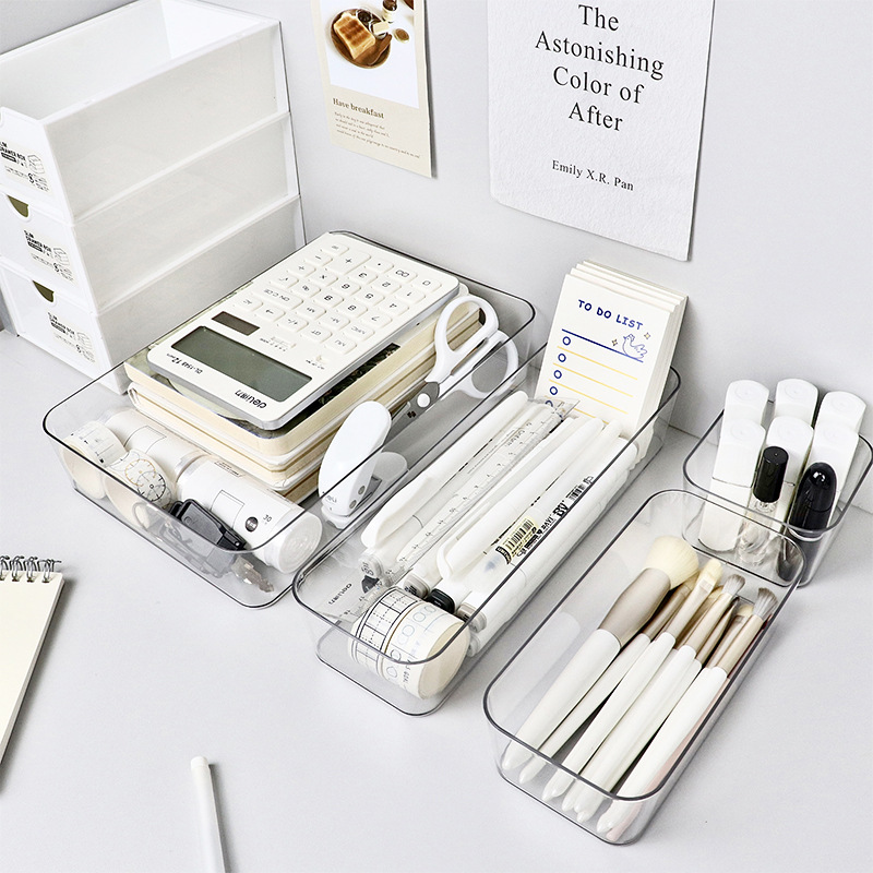 Drawer Compartment Storage Box Desk Cabinet Built-in Stationery Pen ...