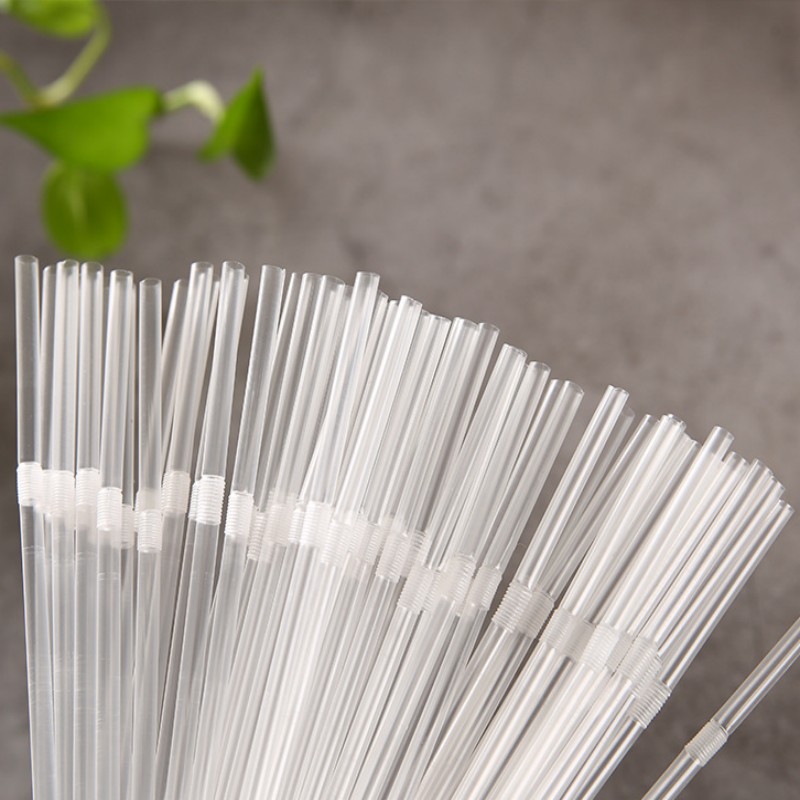 Pp Tube Hard Elbow Straws 100 Transparent Disposable Plastic Straws ...