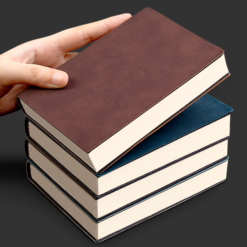 1 A6 soft leather notebook, suitable for university student supplies ...