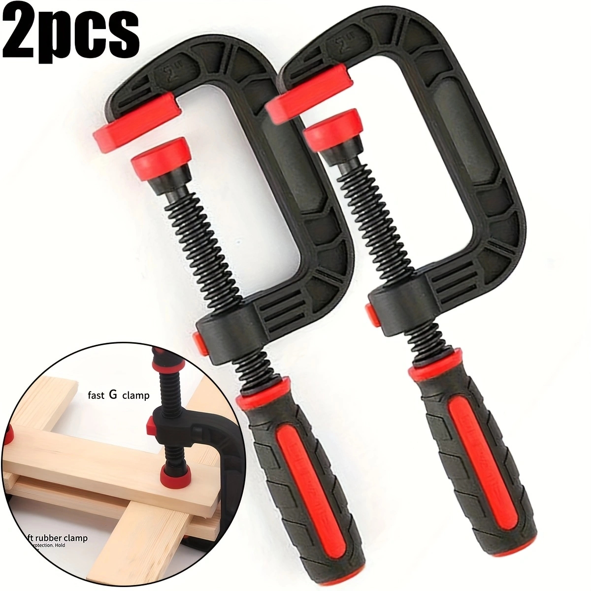 2pcs 7 Inch Spring Clamps for Woodworking Wood Clamps with Powerful ...
