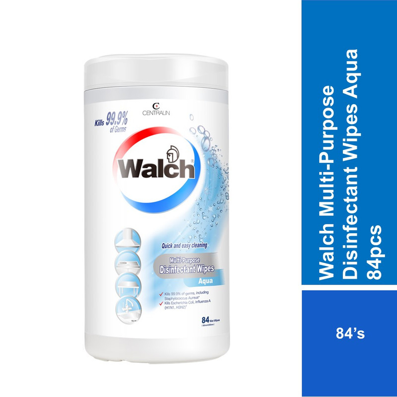 Walch Multi-Purpose Disinfectant Wipes Aqua 84pcs | Shopee Malaysia