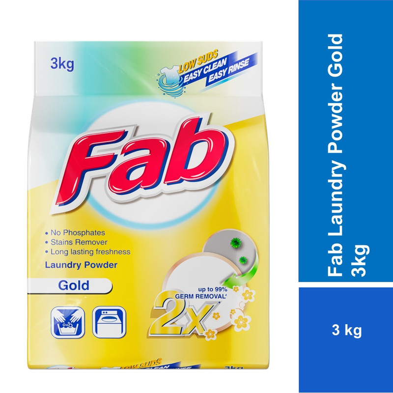 Fab Laundry Powder Gold 3kg | Shopee Malaysia