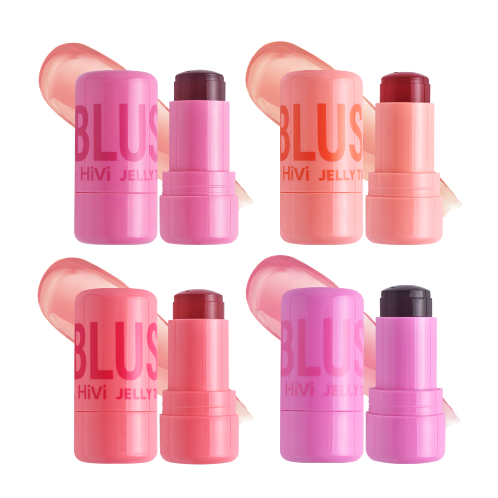 Jelly Blush Stick, Dual Use Lip and Cheek Tone, Easy Contouring, Bright ...