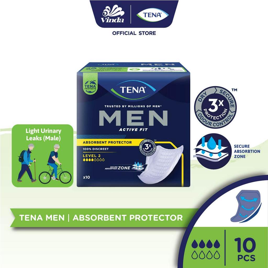TENA Men Absorbent Protector Level 2 10s | Shopee Malaysia