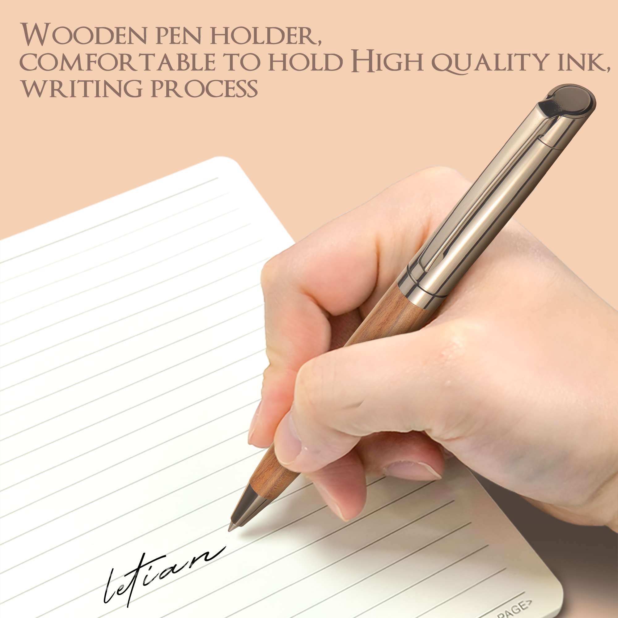 1 Natural Fresh Real Wood Ballpoint Pen with Tin Box and Without Tin ...