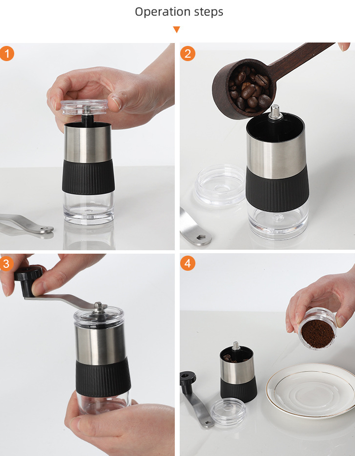 New Mini Hand Shake Manual Grinding Convenient Stainless Steel Ceramic ...