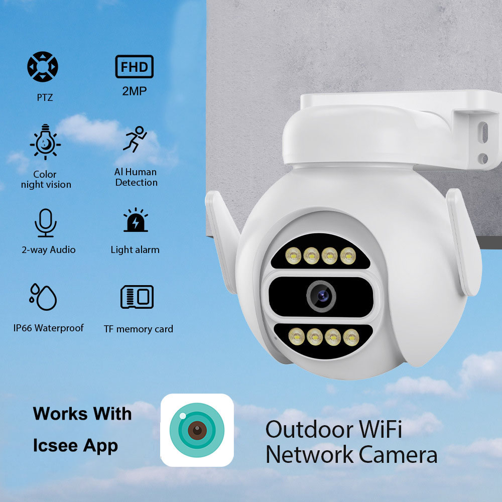 4MP IP Camera Speed Dome Auto Tracking PTZ Camera Smart Home Outdoor ...