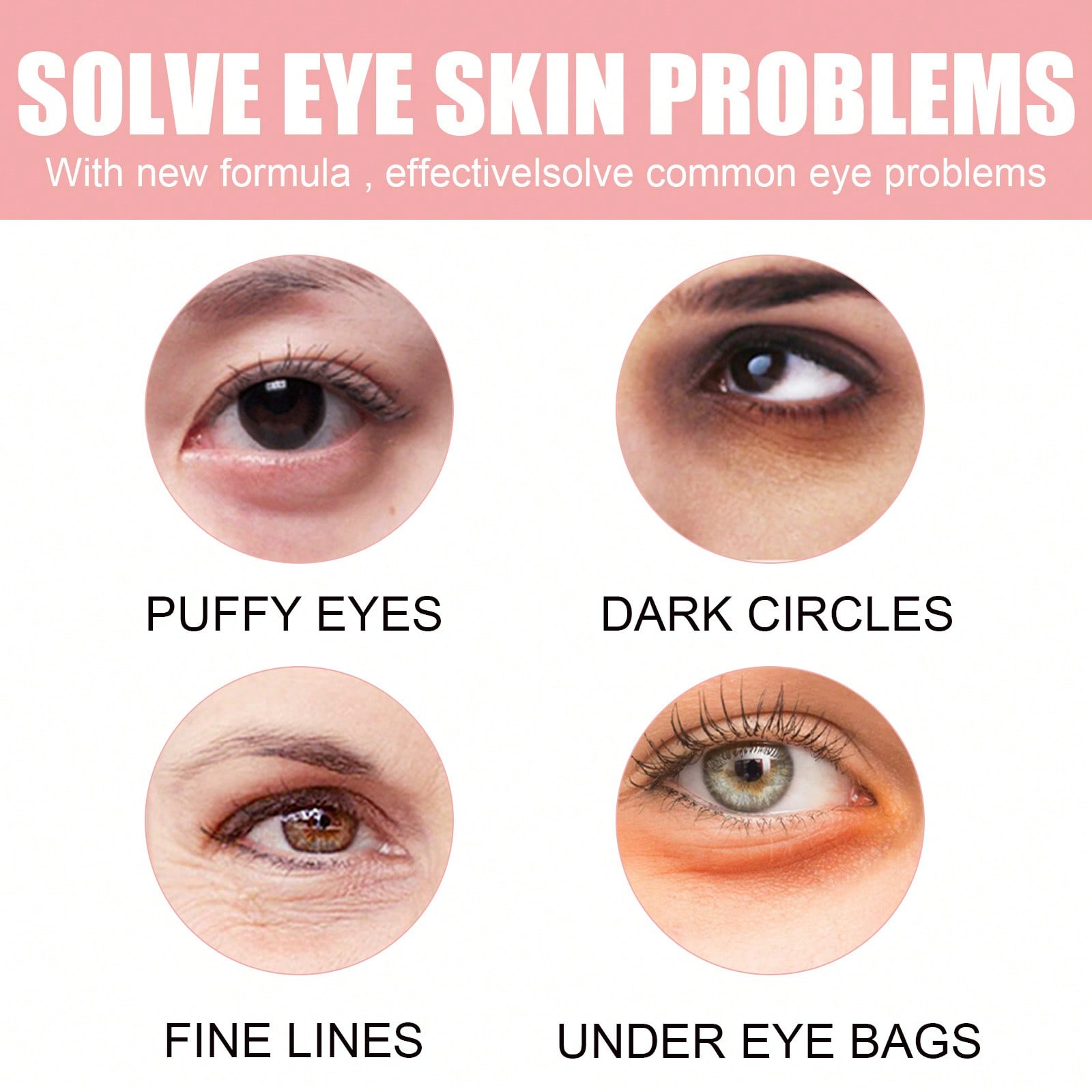 1pc Pink Rose Eye Mask 60pcs To Lighten Fine Lines At The Corners Of ...