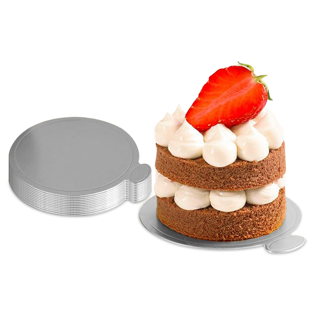 Pack of 12 Pcs Mini Cake Boards, Round Silver Mousse Cake Boards Mini ...