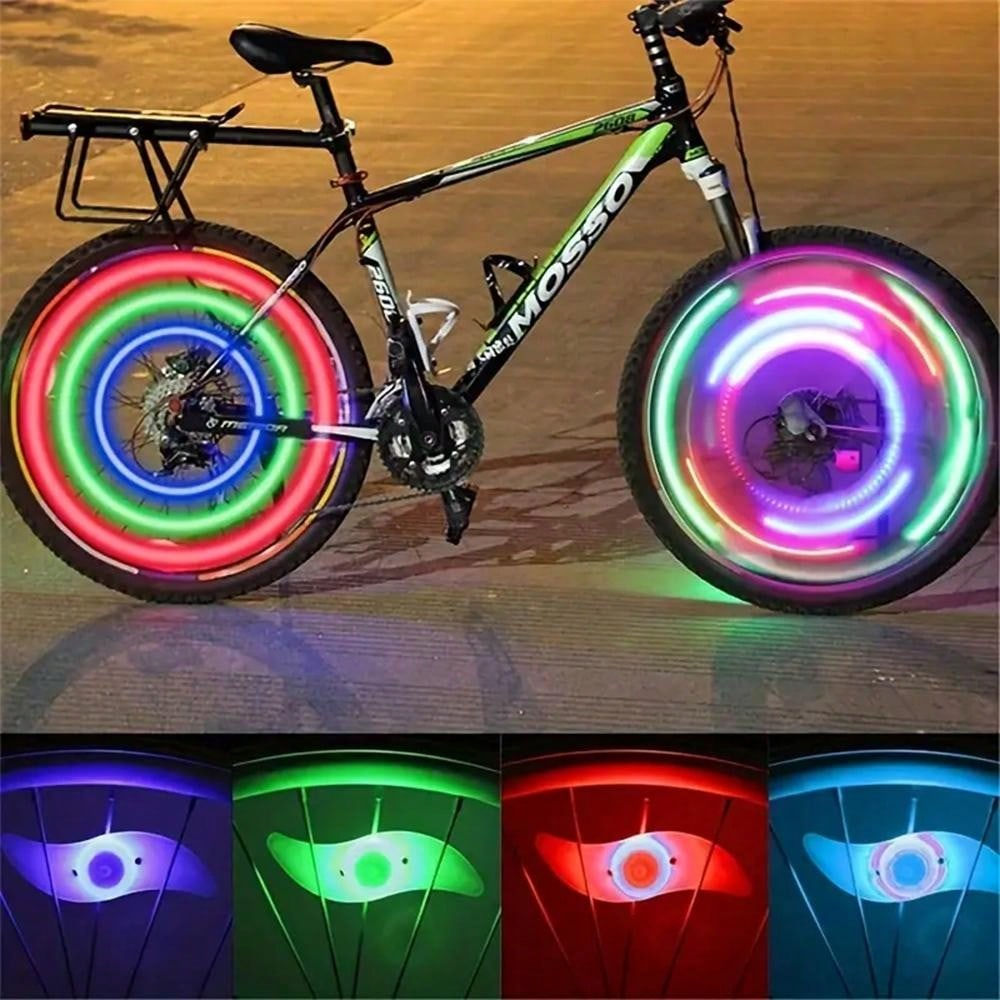 Bike Wheel Lights Safety Warning Light Bike Lights for Night Riding ...