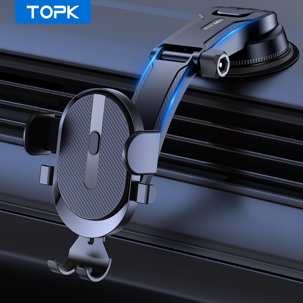 [Value Choice] TOPK D39-C Car Phone Holder Mount Upgraded Adjustable ...