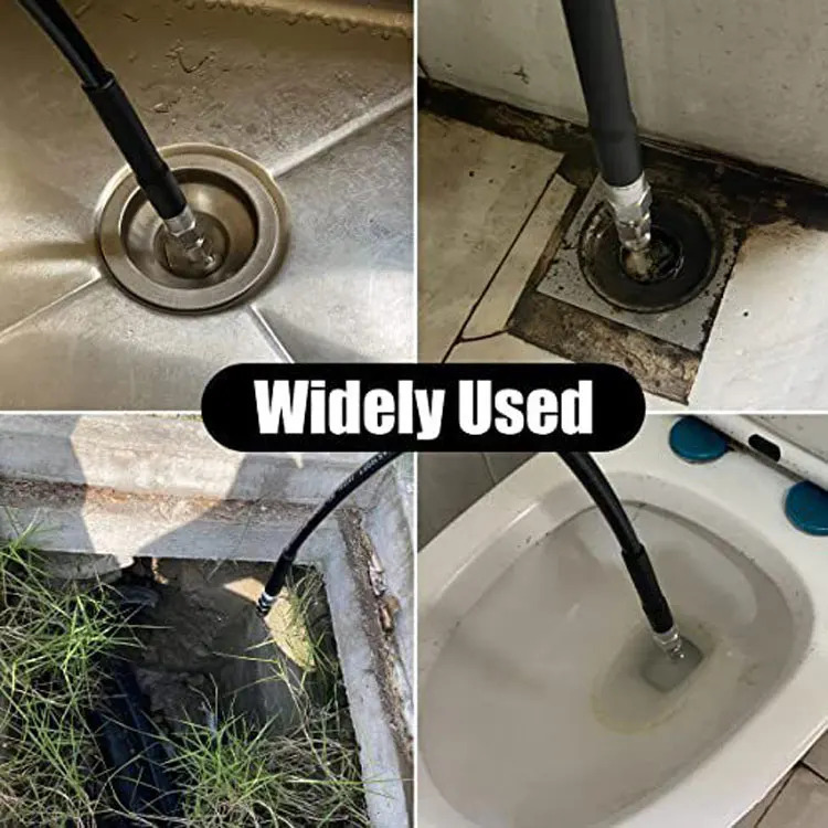 High Pressure Sewer Drain Cleaning Nozzle with 1/4" Quick Plug Washing ...